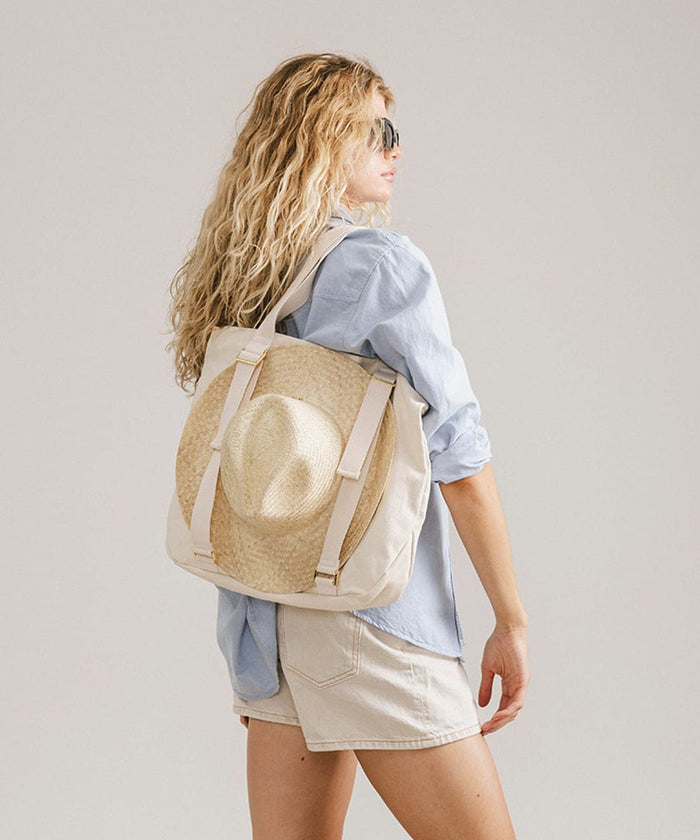 Canvas Hat Carrying Travel Tote for Women | Gigi Pip Hat Carrier Bag