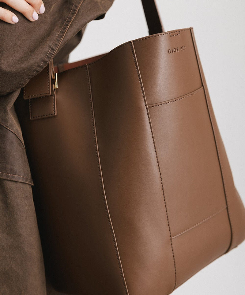 Dia Everyday Leather Tote Bag | Genuine Leather Tote Purse for Women