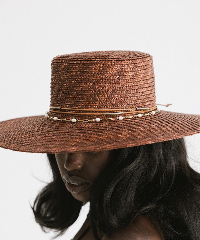 Pearl Paperclip Chain Band Cowgirl Hat Bands For Cowboy Hats Gigi Pip
