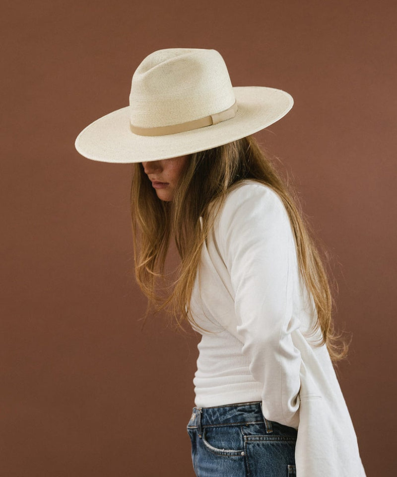 Blake Wide Brim Women's Fedora Straw Summer Sun Hat GIGI PIP
