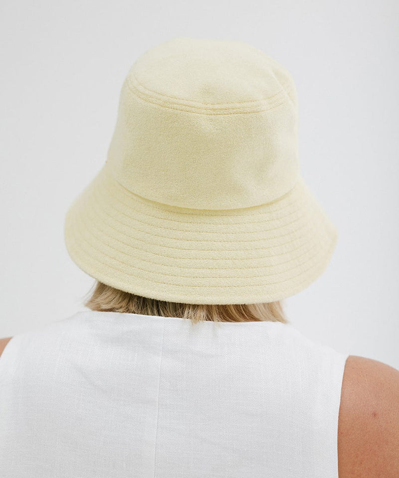 Blair Terry Women's Packable Bucket Hat Terry Cloth Butter Yellow