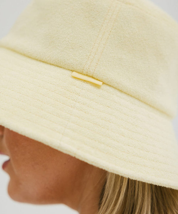 Blair Terry Women's Packable Bucket Hat Terry Cloth Butter Yellow