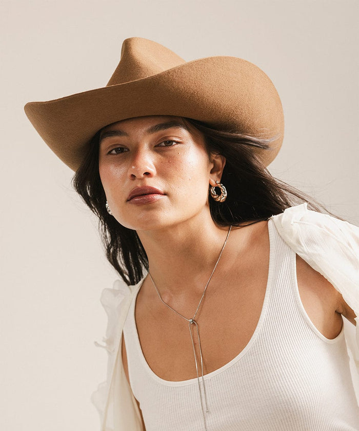 Charlie Western Hat | Pinched Crown with Wide Brim Cowboy Hat for Women