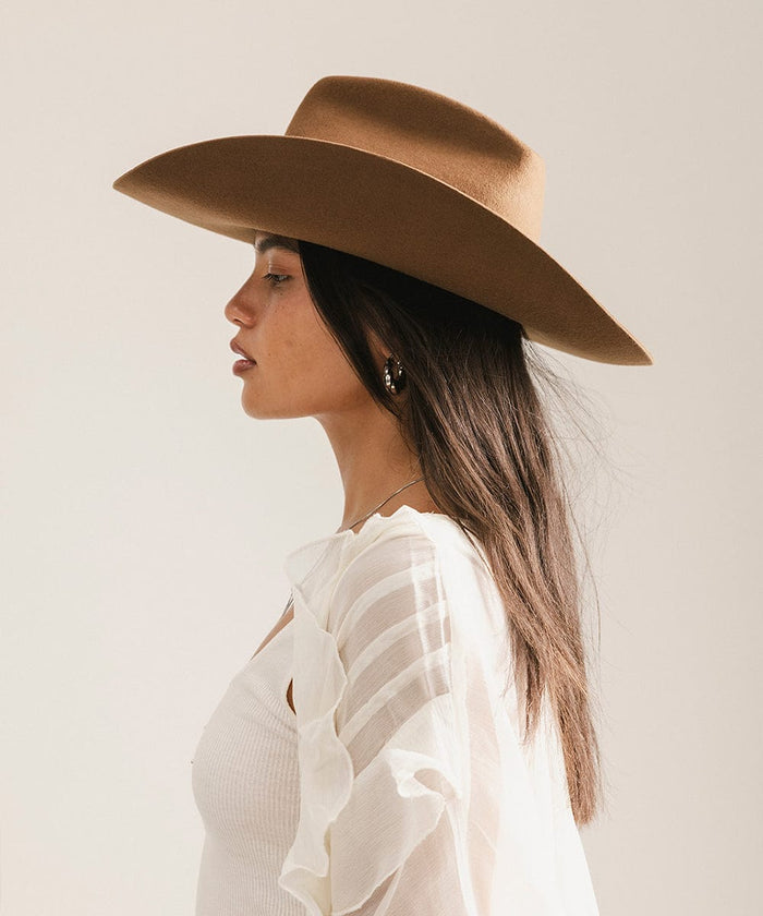 Charlie Western Hat | Pinched Crown with Wide Brim Cowboy Hat for Women