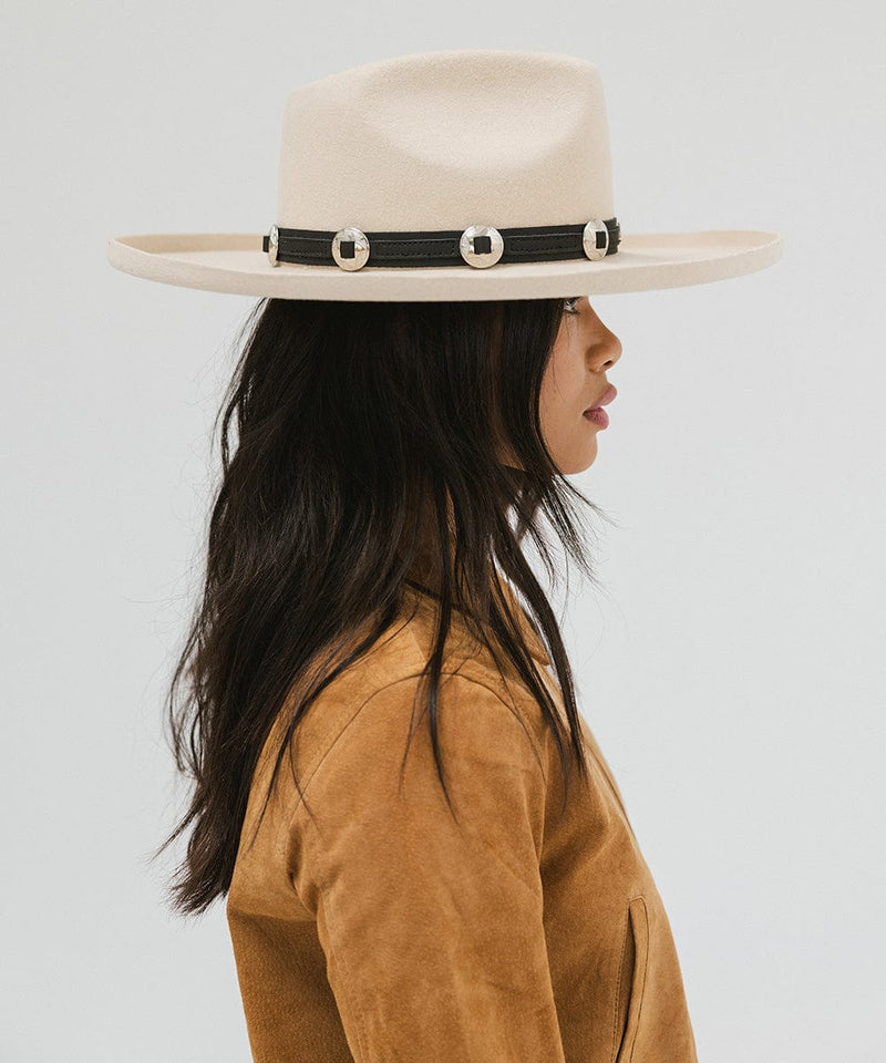 Amelia Wide Brim Felt Fedora | Women’s Pencil Brim Fedora Hat