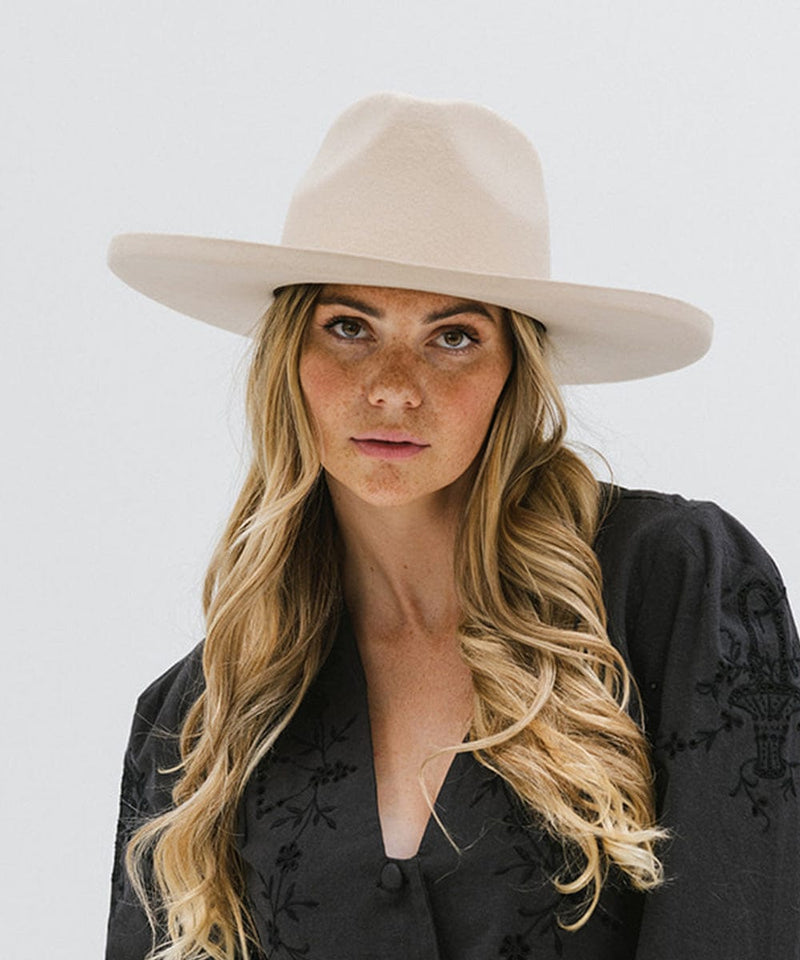 Amelia Wide Brim Felt Fedora | Women’s Pencil Brim Fedora Hat
