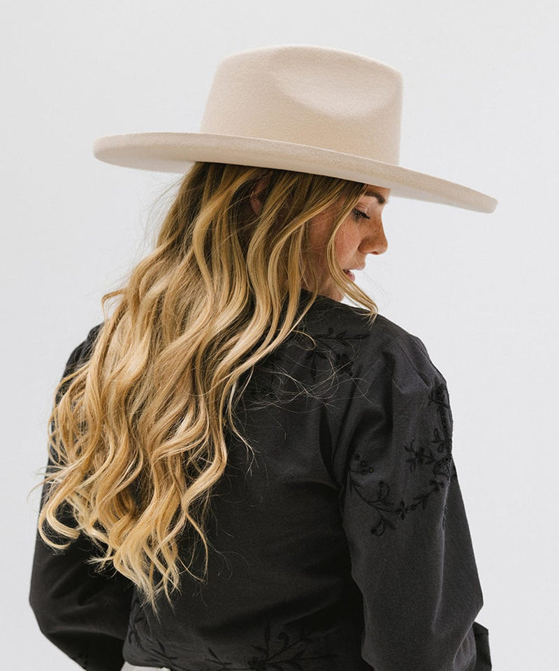 Amelia Wide Brim Felt Fedora | Women’s Pencil Brim Fedora Hat