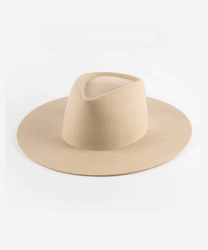 Dakota Triangle Crown Women's Wide Brim Hat | Australian Wool Gigi Pip