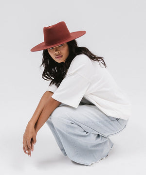 Dakota Triangle Crown Hat | Classic Wide Brim Hat for Women