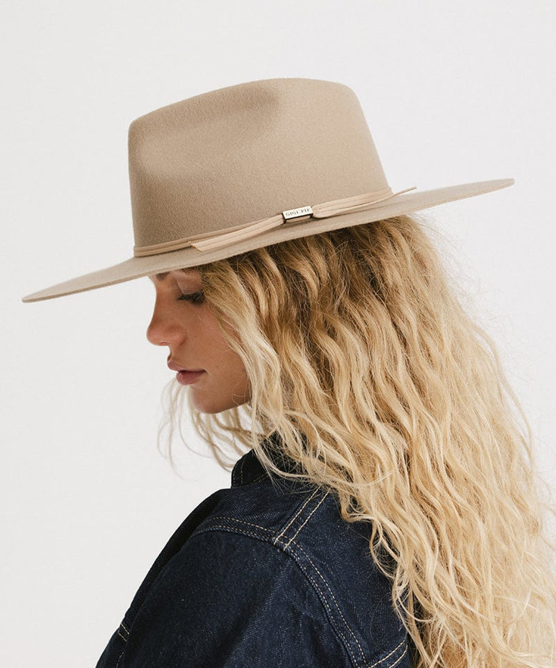 Emery Felt Fedora | Wide Brim Teardrop Fedora Hat for Women