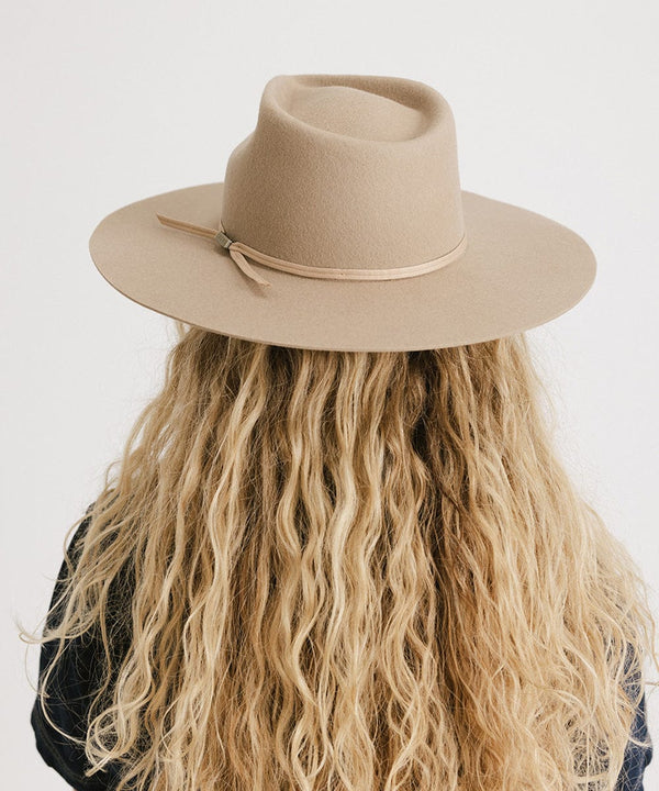 Emery Felt Fedora | Wide Brim Teardrop Fedora Hat for Women