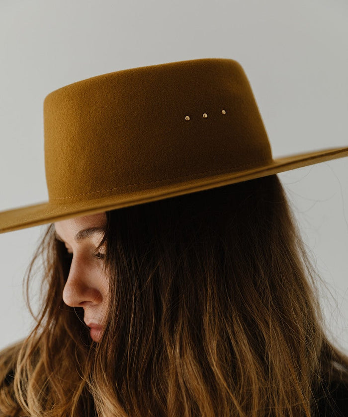 Linden Women's Boater Hat Australian Felt Hat For Ladies GIGI PIP
