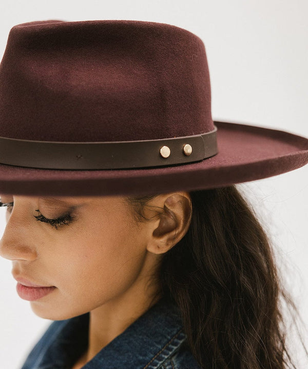Luca Pencil Brim Fedora | Women’s Wide Brim Felt Fedora Hat