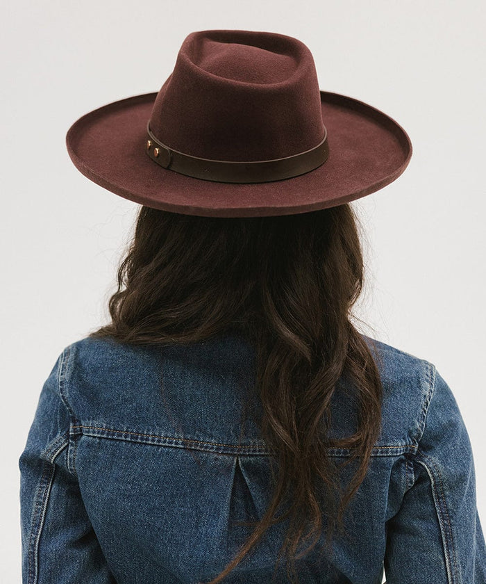 Luca Pencil Brim Fedora | Women’s Wide Brim Felt Fedora Hat