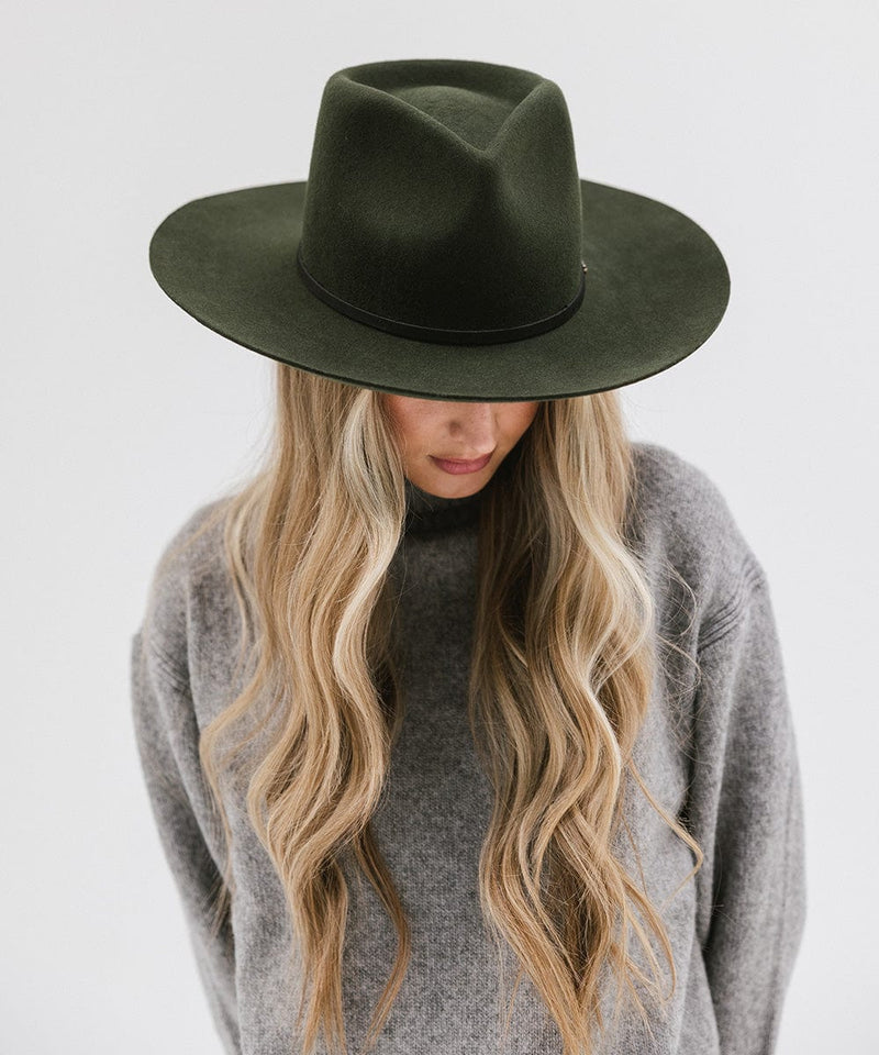 Rowan Wide Brim Fedora | Women’s Felt Teardrop Fedora Hat