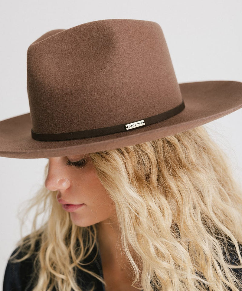 Rowan Wide Brim Fedora | Women’s Felt Teardrop Fedora Hat