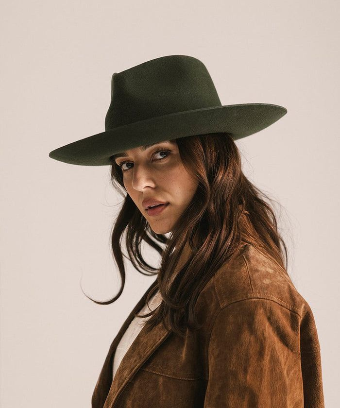 Rowan Wide Brim Fedora | Women’s Felt Teardrop Fedora Hat