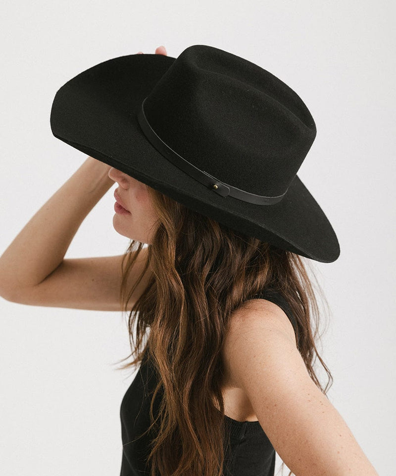 Shane Western Fedora | Brick Top Wide Brim Hat for Women