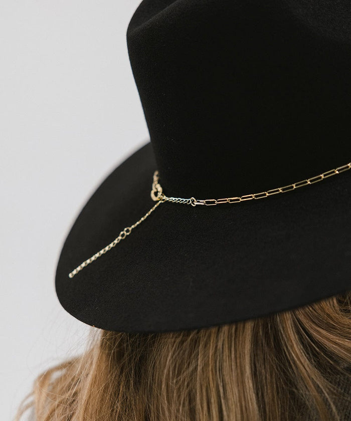 Paperclip Chain Band Hat Band Silver Hat Bands For Straw Hats Gigi Pip
