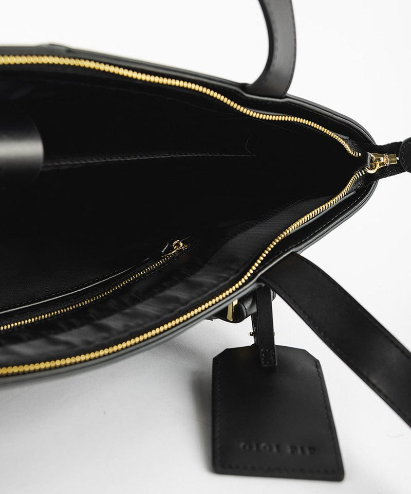 Hayes Leather Hat Carrying Tote | Genuine Leather Travel Bag for Women