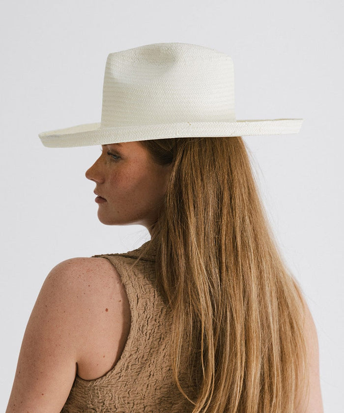 Penny Wide Brim Fedora | Women’s Straw Pencil Brim Fedora Hat