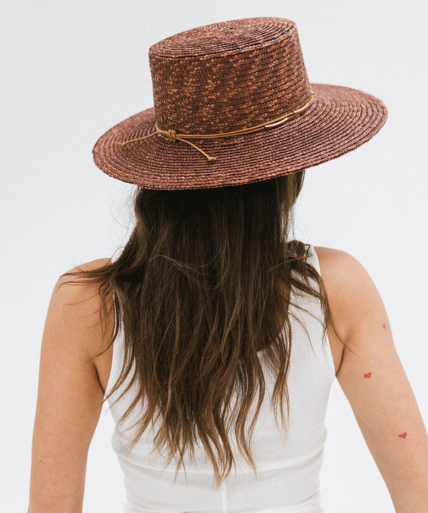 Capri Short Brim Boater Hat | Stylish Boater Straw Hat for Women