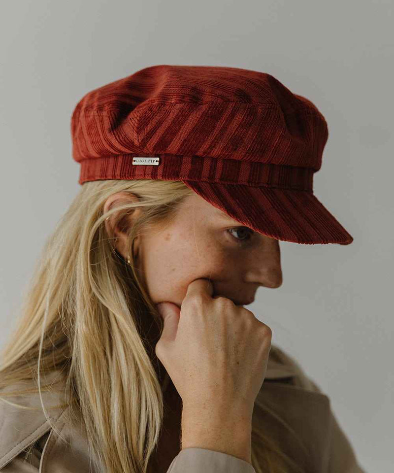 Charlotte Corduroy Women's Cap Hat Adjustable Size GIGI PIP - GIGI PIP