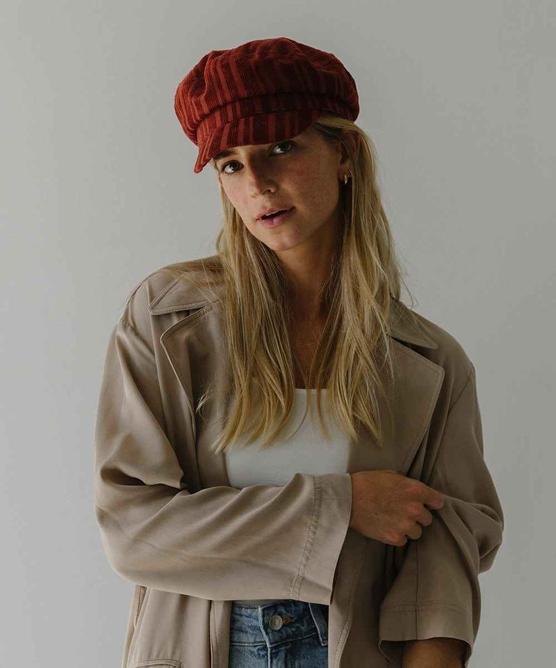 Charlotte Corduroy Women's Cap Hat Adjustable Size GIGI PIP - GIGI PIP