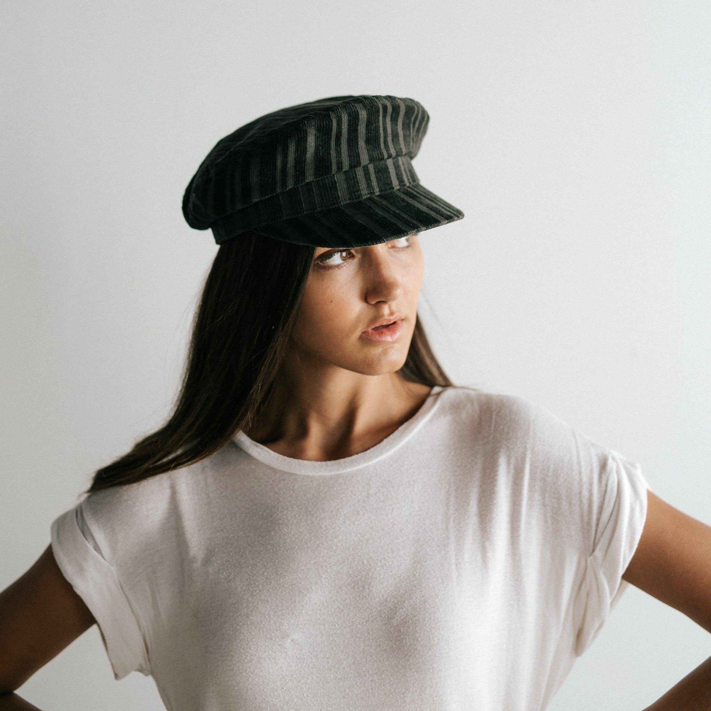 Charlotte Corduroy Women's Cap Hat Adjustable Size GIGI PIP - GIGI PIP